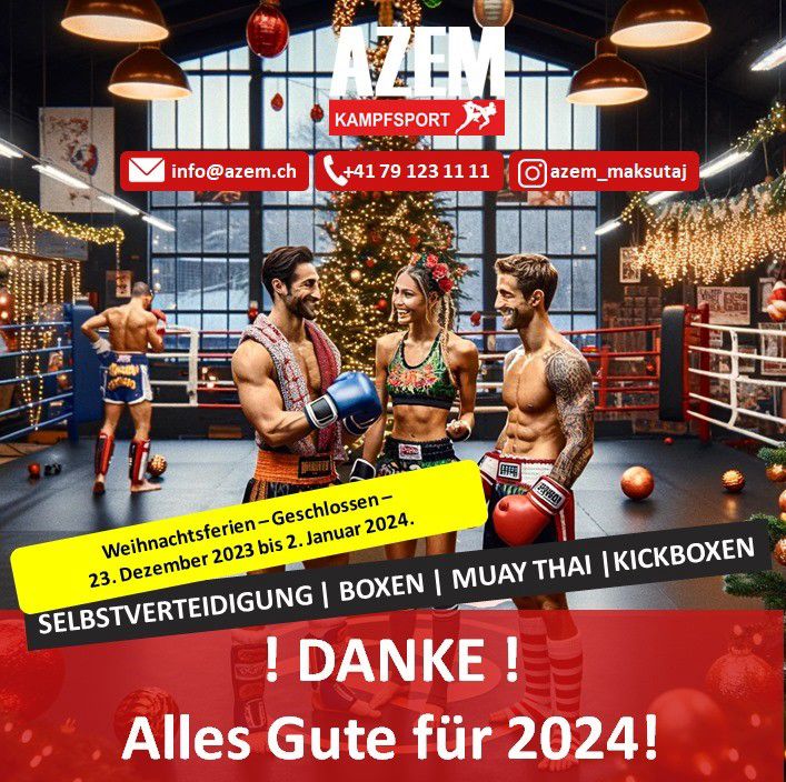 Weihnachtsferien Azem Kampfsport 2024 Winterthur Wil | AZEM Kampfsport